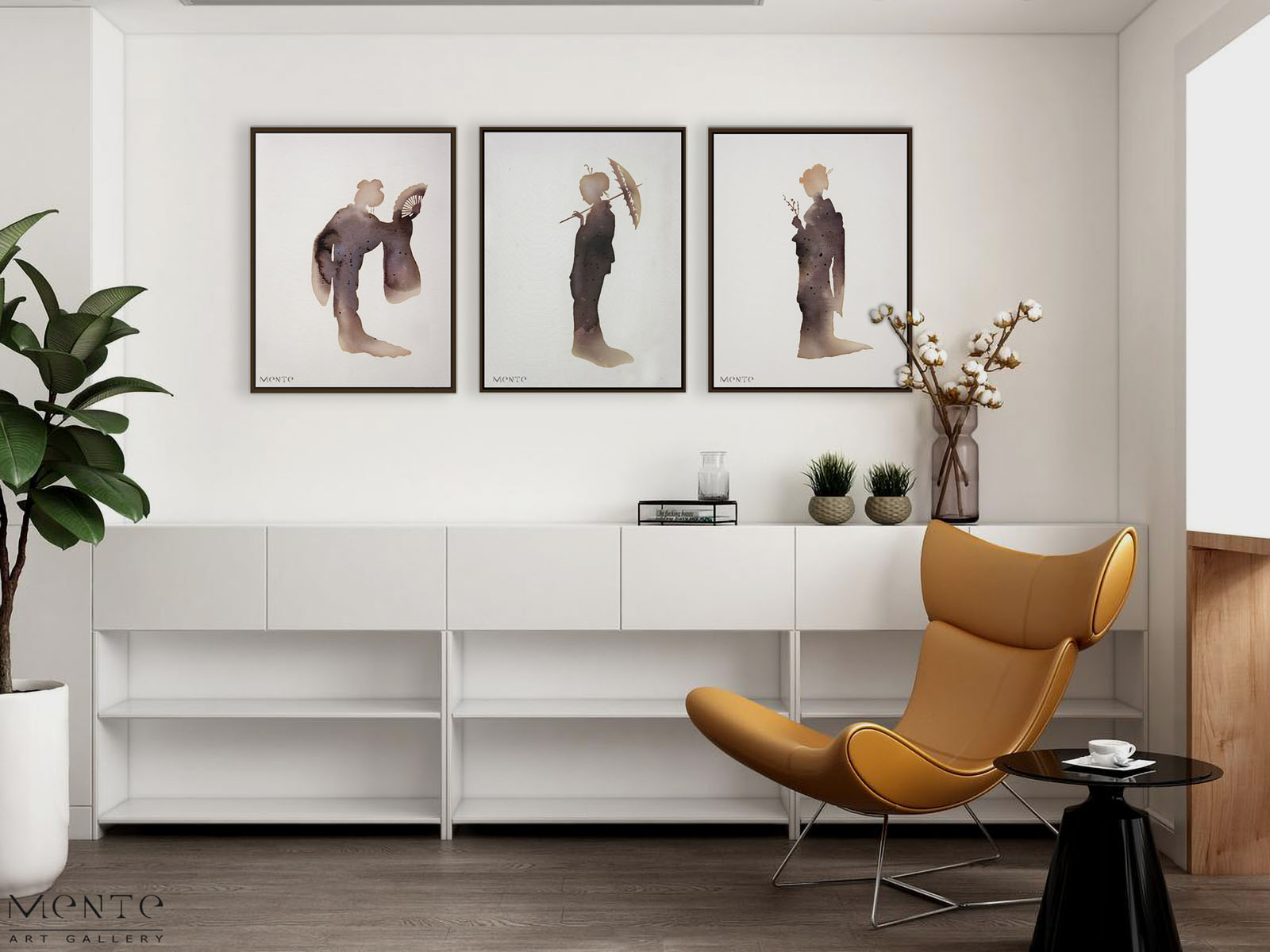 HANAKO.1 Handmade Minimalist Painting | Mente Art Gallery